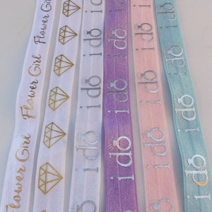 FOE Ribbon - Wedding #2- 5/8" 16mm - Printed Fold Over Elastic by Yard ...