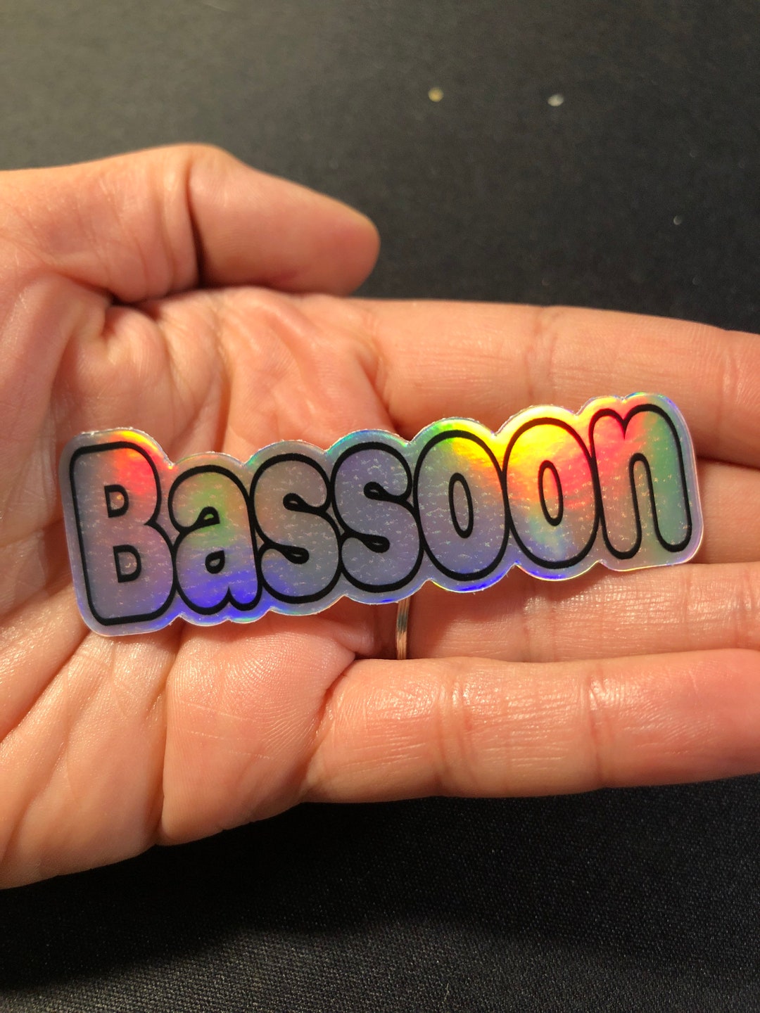 Holographic Bassoon Sticker - Etsy