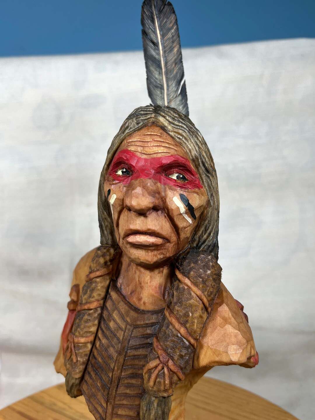 Black Eagle, Native American Bust - Etsy