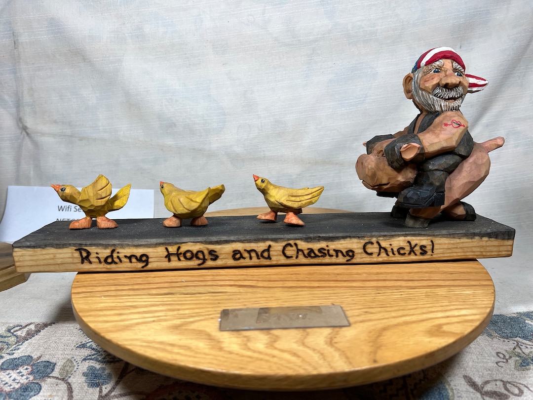 Riding Hogs and Chasing Chicks - Etsy