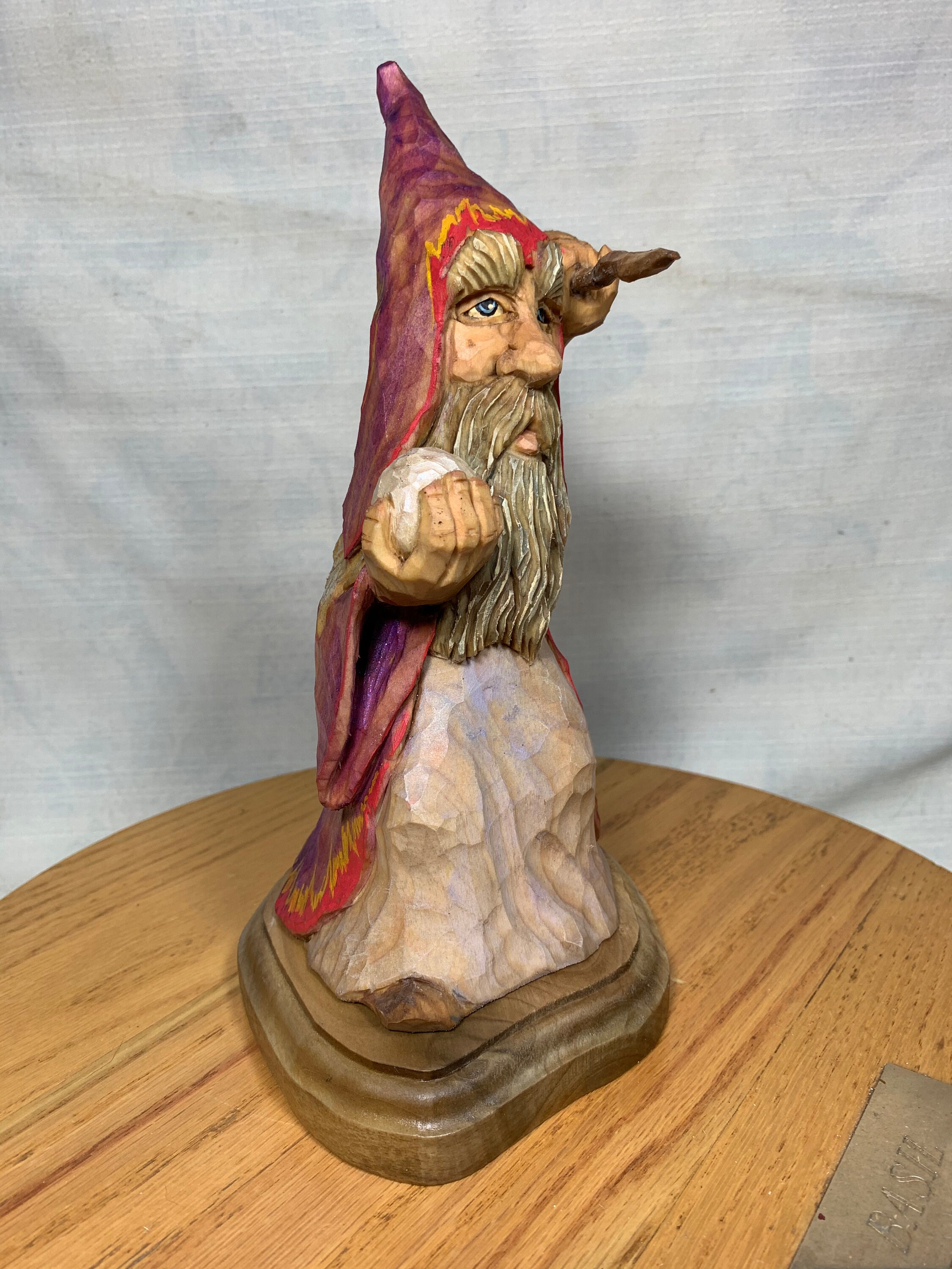 Adolphius the Wizard Woodcarving/Walking Stick | Etsy