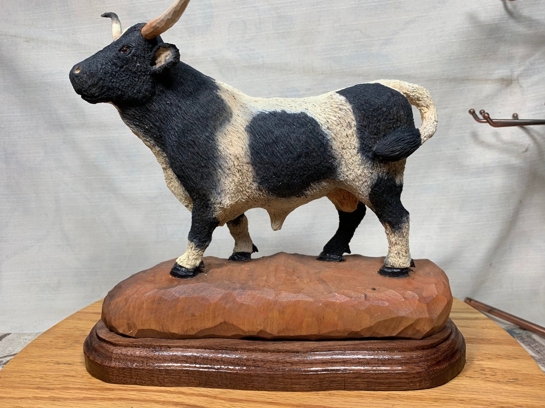 Longhorn Steer Woodcarving - Etsy