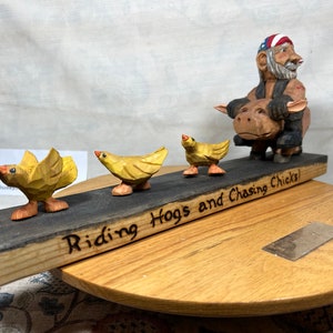 Riding Hogs and Chasing Chicks - Etsy