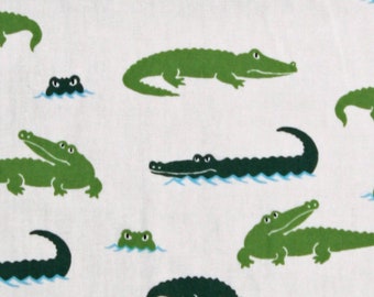 Crocodile Fabric Alligators Orange Stripes by - Etsy