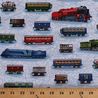 Train Fabric - Etsy