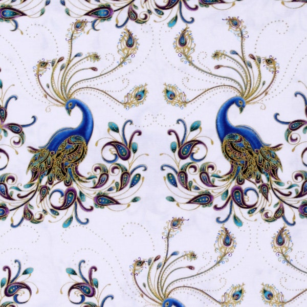 Peacock Fabric - Etsy