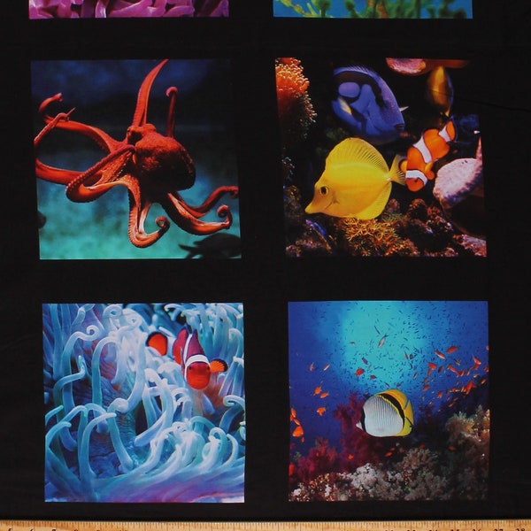 Sea Life Fabric Panel - Etsy