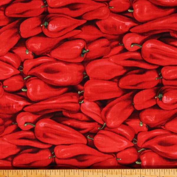 Chili Pepper Fabric - Etsy