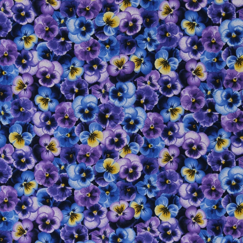 Pansies Fabric - Etsy