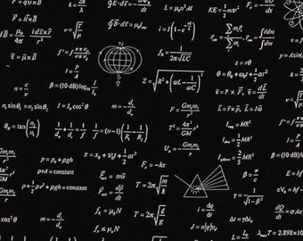Back to School C1425 Black Mathematics for Timeless Treasures - Etsy