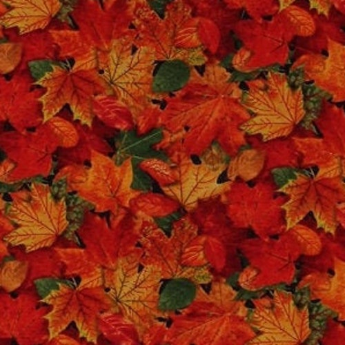 Cotton Autumn Leaves Maple Leaf Fall Autumnal Nature Landscape - Etsy