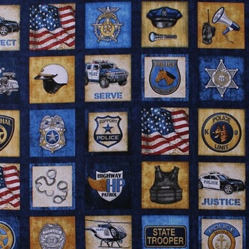 Police Officer Quilt - Etsy