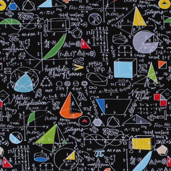 Math Fabric - Etsy
