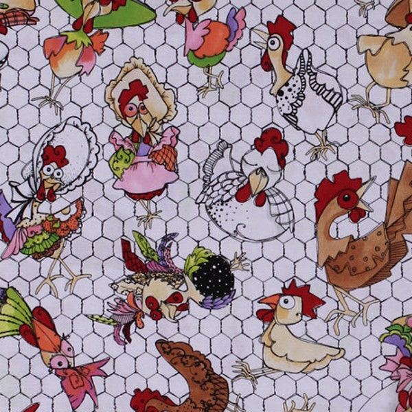 Chicken Fabric by the Yard - Etsy