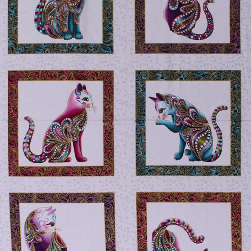 Cat Quilt Panel - Etsy