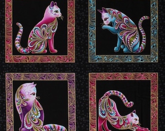 Cat Fabric Panel | Etsy