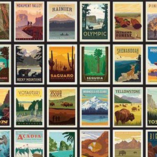 23.5 X 44 Panel National Parks Posters Postcards - Etsy