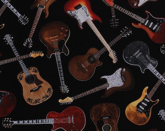 Guitar Fabric Strumming the Strings by Bloomingwyldeiris Guitar Banjo ...