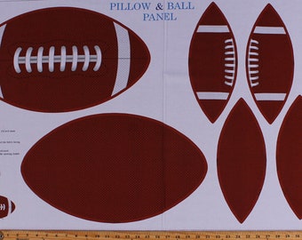 Football Pillow & Ball Fabric Panel by Blank Quilting - Etsy