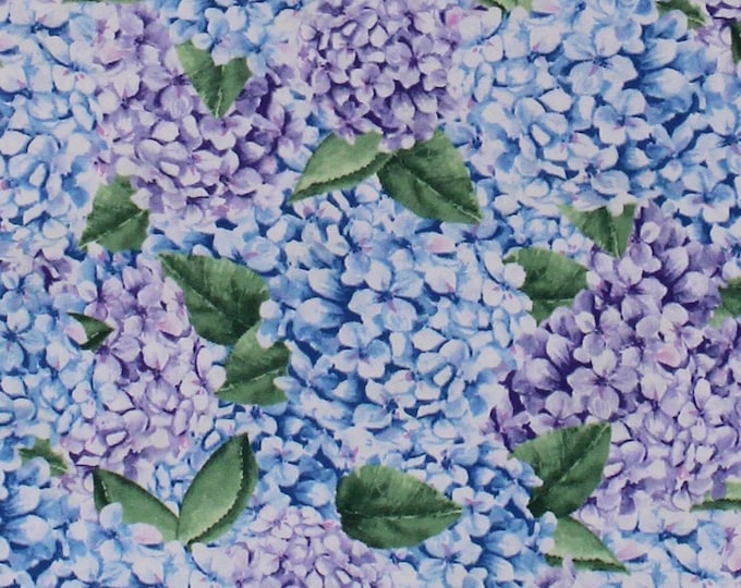 Hydrangea Fabric hydrangea on Skeleton Leaves by Linsart Hydrangea ...