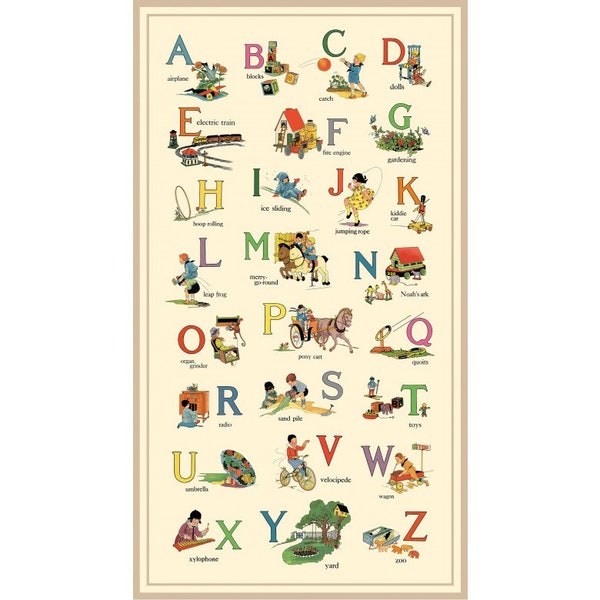 Alphabet Fabric - Etsy