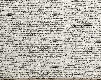 Cursive Writing Fabric - Etsy