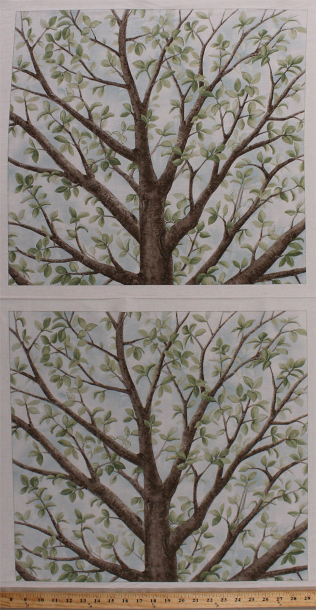 23.75" X 44" Panel Magic Tree Trees Trunk Landscape Branches Leaves ...