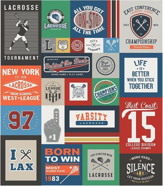 64.5 X 56 Panel Lacrosse Patch Quotes Squares - Etsy