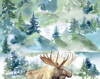 PALM Tree Hawaiian Mountains Fabric Panel Palm Tree - Etsy