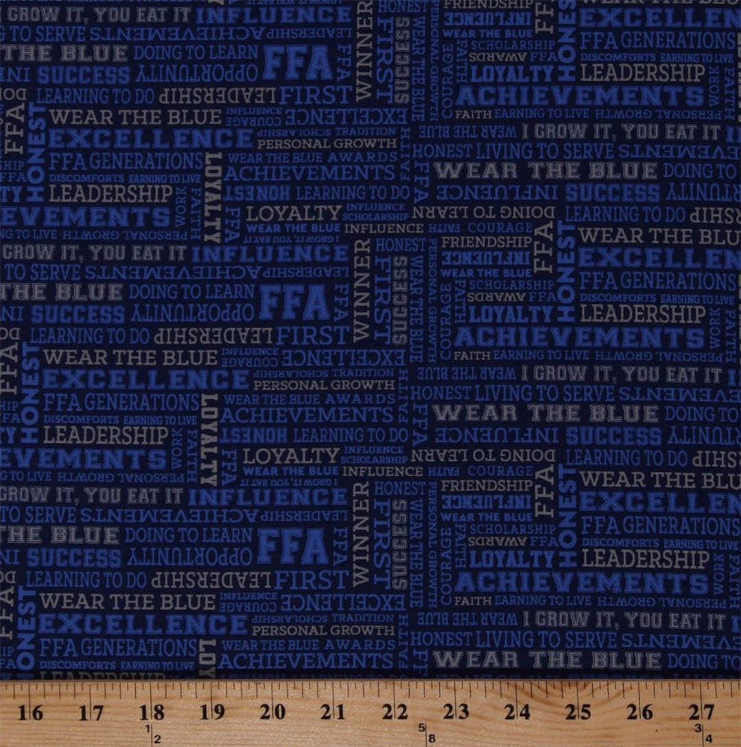 Cotton FFA Forever Blue Words Quotes Mottos Sayings Future Farmers of ...