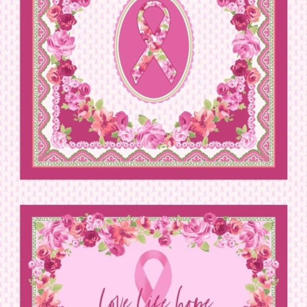 Breast Cancer Panel Fabric - Etsy