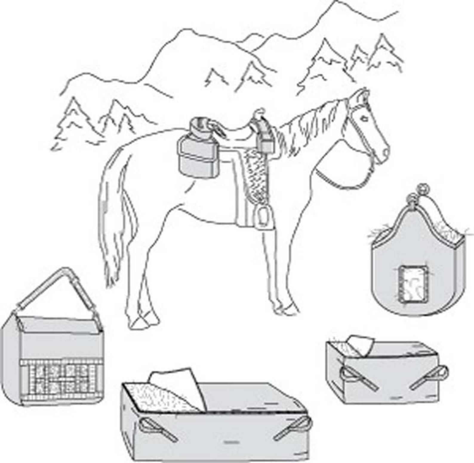 Suitability 7291 Saddle and Hay Bags Equestrian Sewing Pattern - Etsy