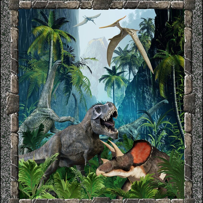 Dinosaur Quilt Panel - Etsy