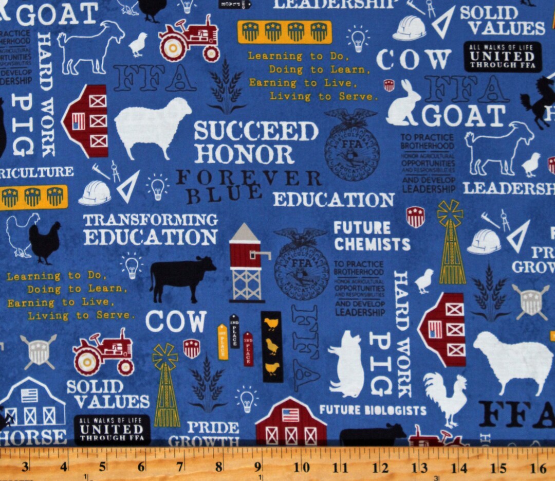Cotton FFA Future Farmers of America Agricultural Farm Animals Words ...