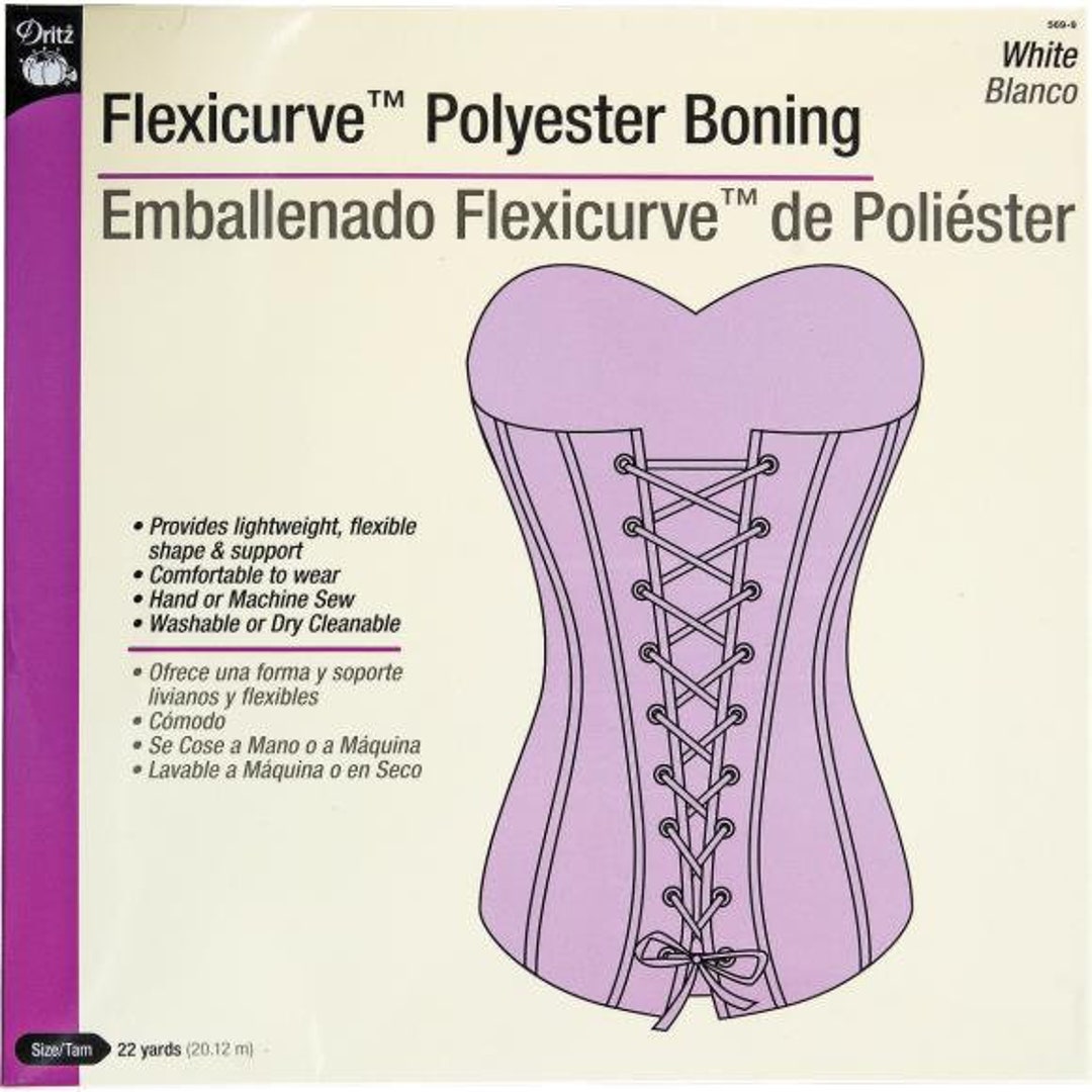 Flexicurve™ Polyester Boning White 12mm Boning Sold by the Yard 569-9 ...