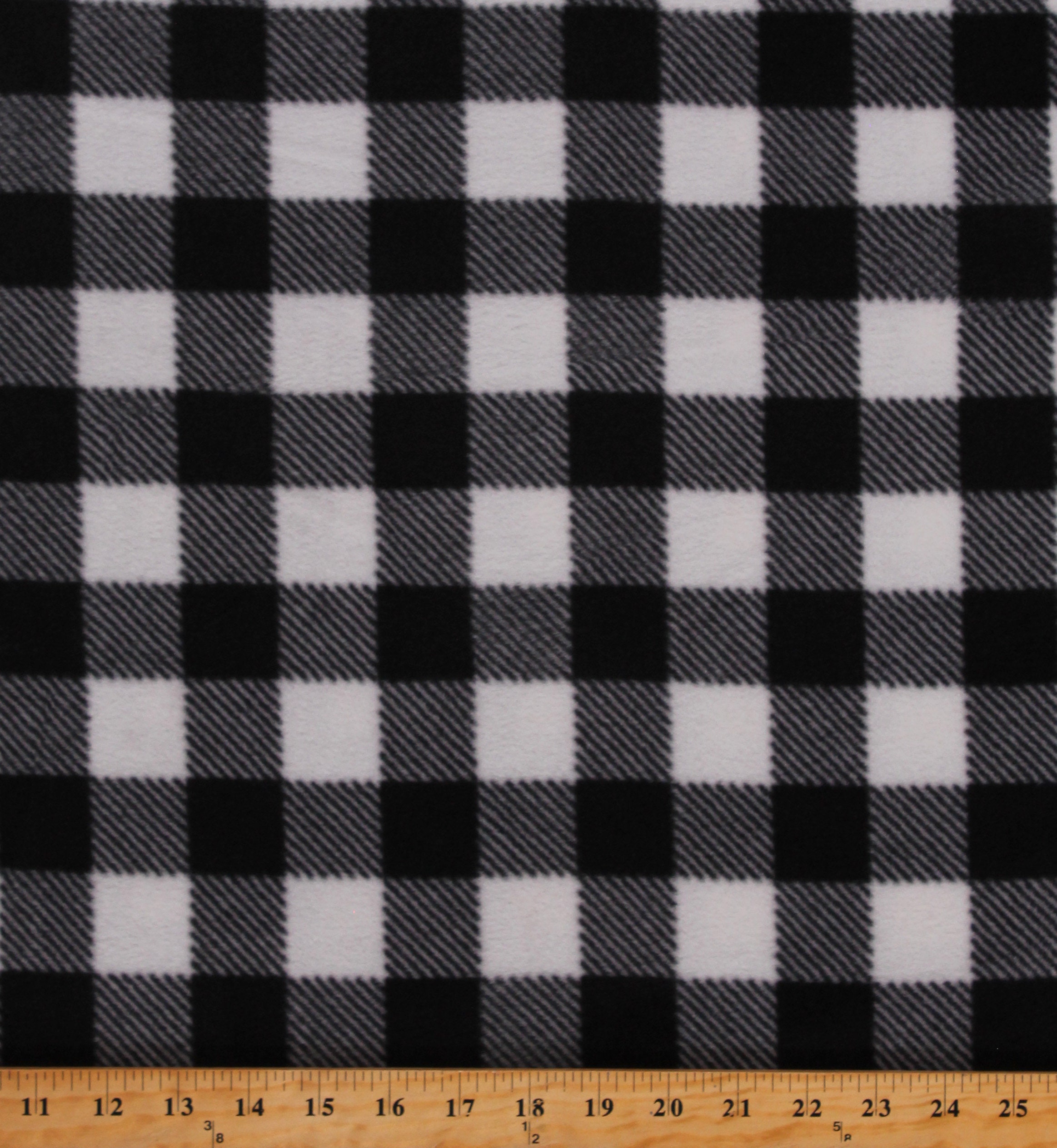 Fleece Plaid Black and White Buffalo Plaid Checks Checkered Polar ...