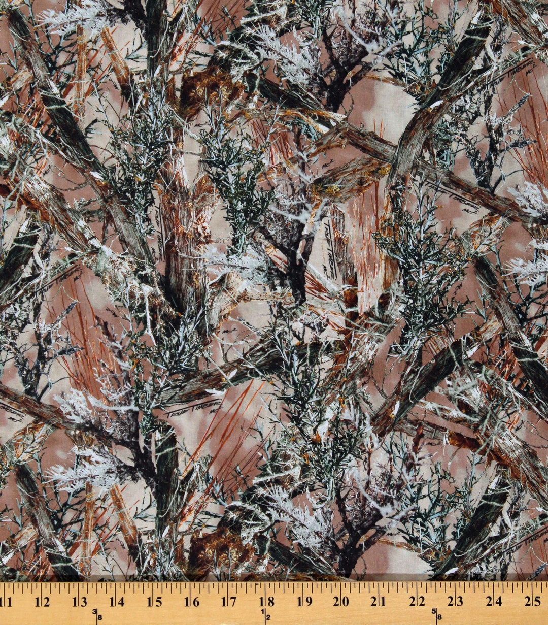 Cotton Camouflage Camo Trees Leaves MC2 Brown Cotton Fabric Print by ...