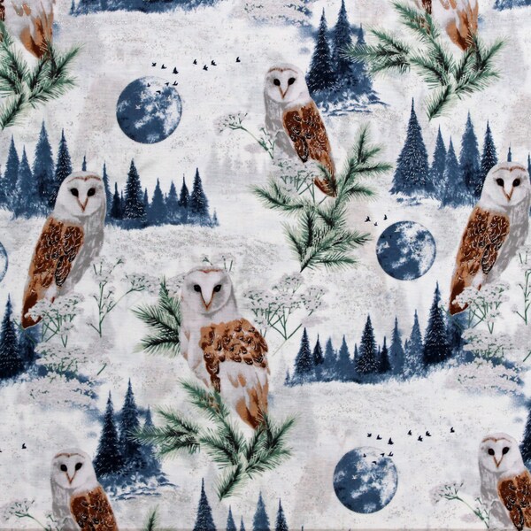 Owl Print Fabric - Etsy
