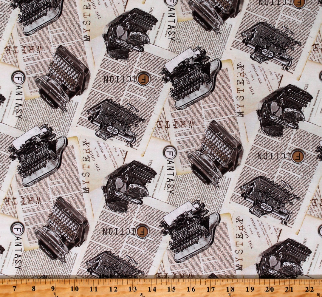 Cotton Typewriters Book Pages Authors Writers Mystery Fantasy Fiction ...