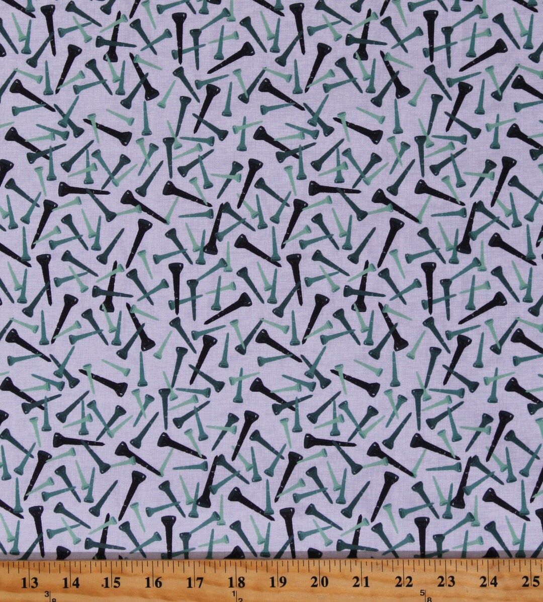 Cotton Golfing Golf Tossed Tees on Gray Sports Cotton Fabric Print by ...