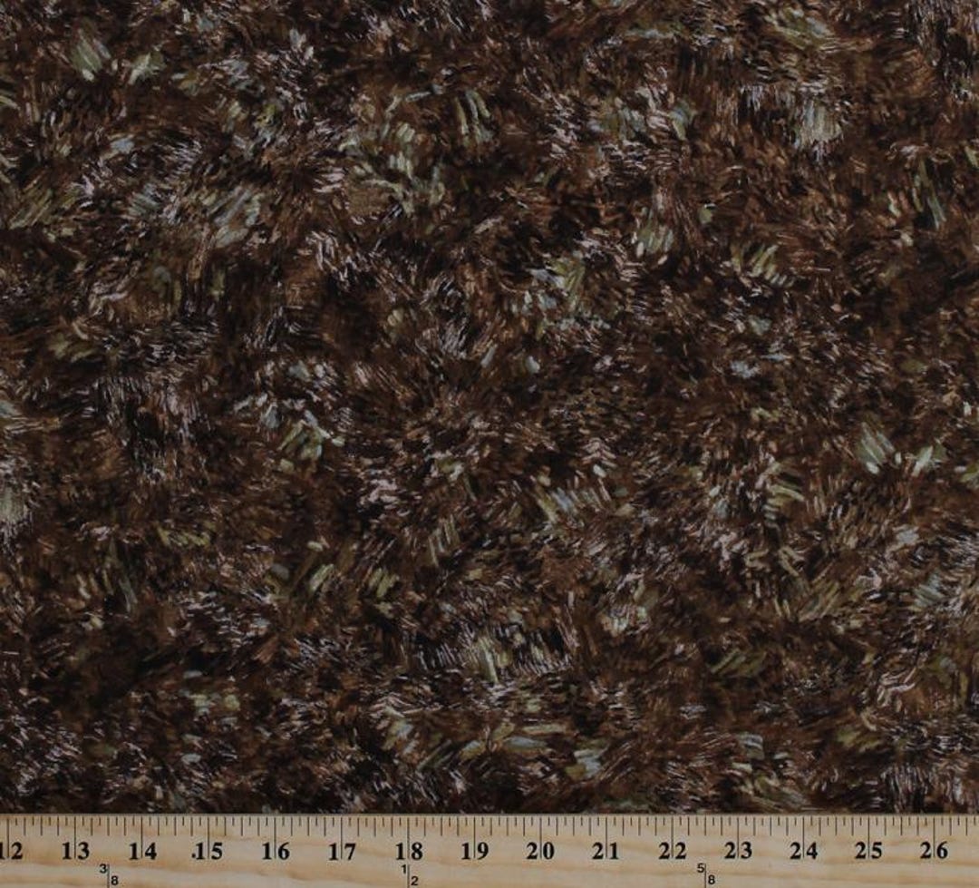 Cotton Vincent Van Gogh Earth Impressionism Brown Cotton Fabric Print ...