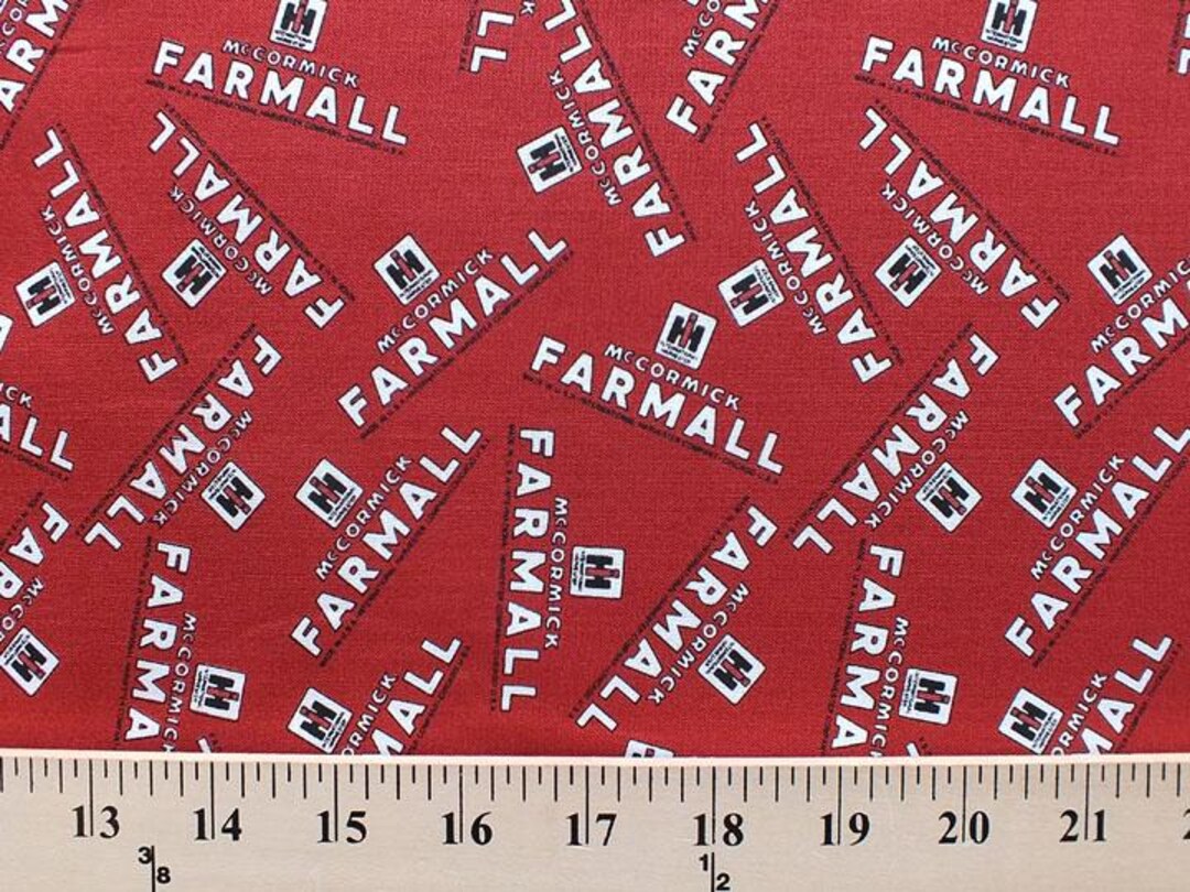 Cotton Farmall International Harvester Mccormick Words Red Tractors ...