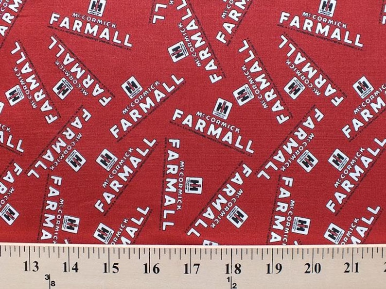 Cotton Farmall International Harvester Mccormick Words Red Tractors ...