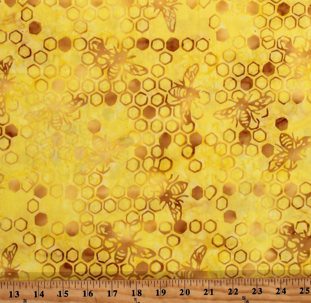 Cotton Batik Honeycomb Bees Honey Beekeeping Don't Bug Me - Etsy