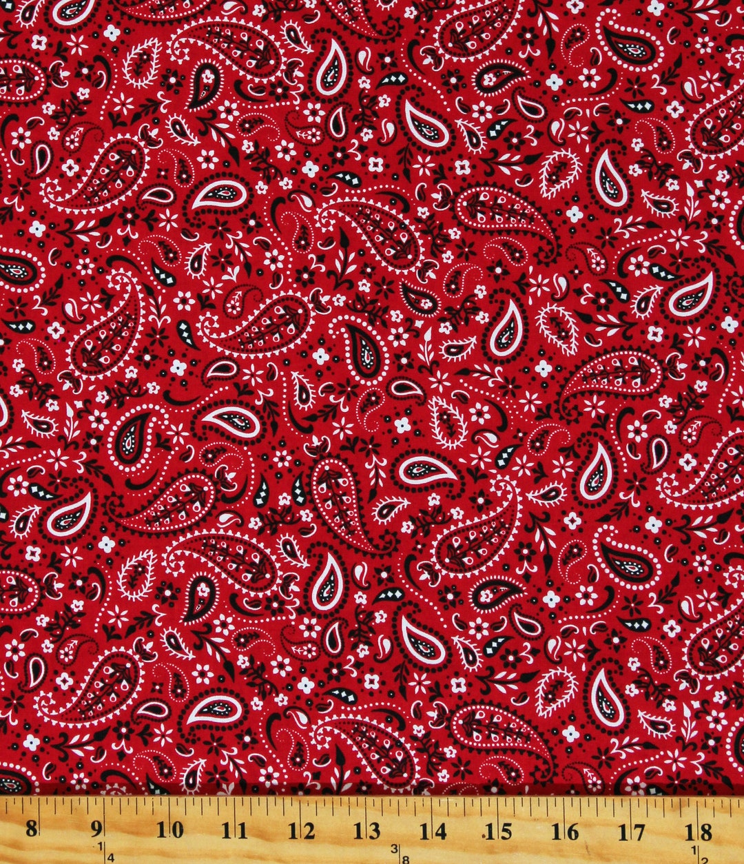 Cotton Bandanas Designs Paisley Floral Patterned Western Red Cotton ...