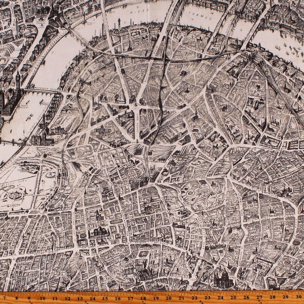 Map Fabric - Etsy