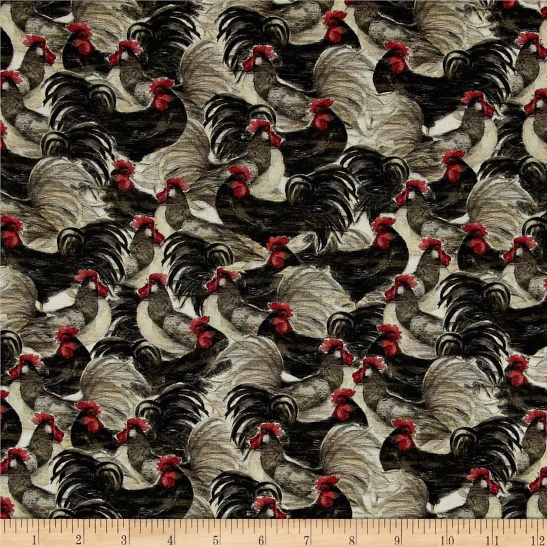 Cotton Country Flock Packed Roosters Farm Fowl Animals Farming Cotton ...