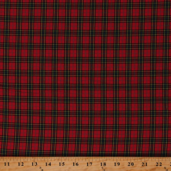 Yellow Plaid Fabric - Etsy