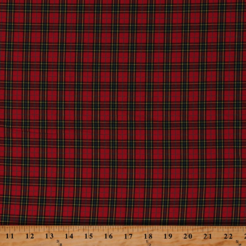 Yellow Plaid Fabric - Etsy