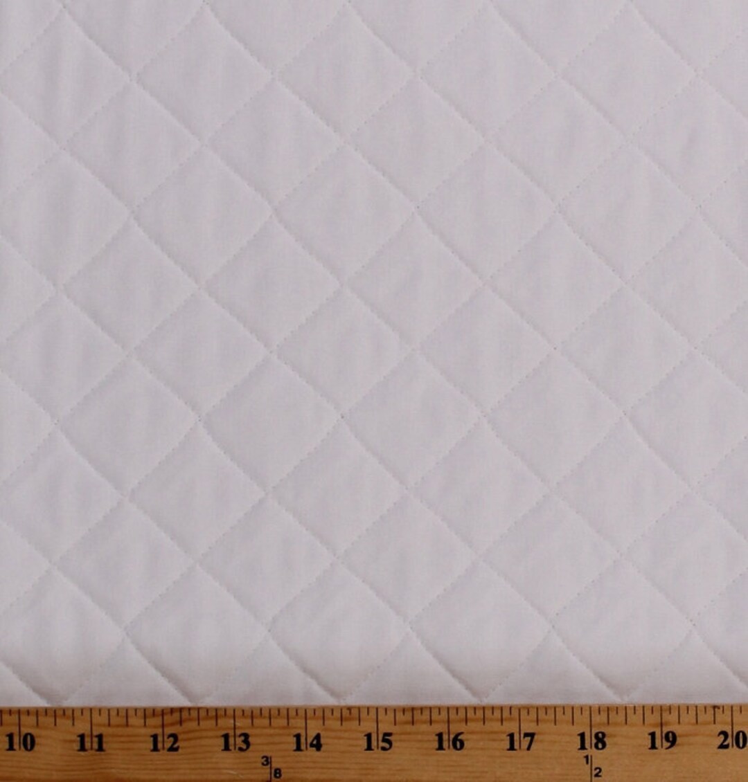 43" Double Face Quilted White Poly Cotton Fabric by the Yard (216-000 ...